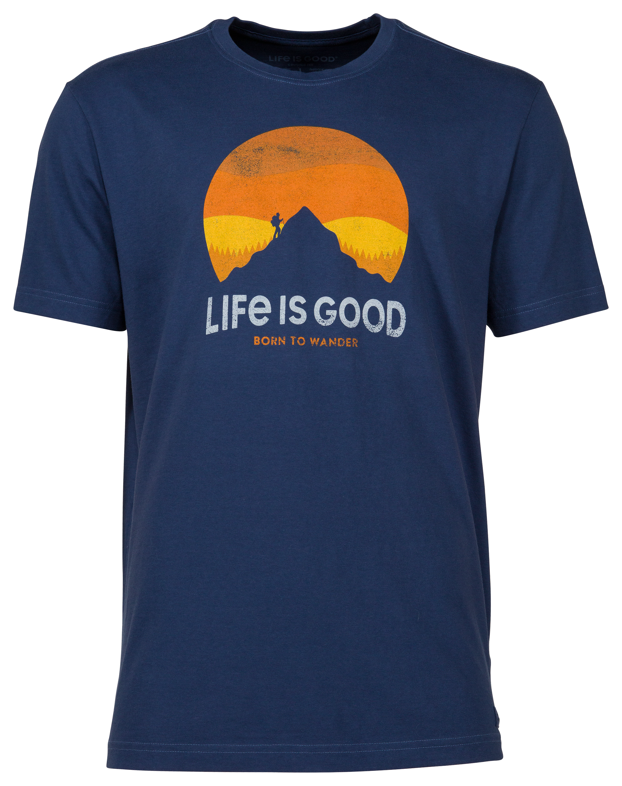 Life is Good Retro Sunset Hike Crusher Short-Sleeve T-Shirt for Men ...